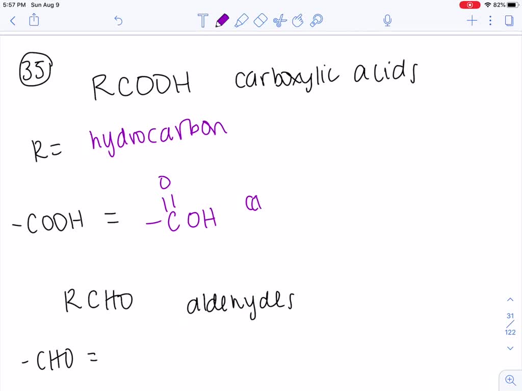 ⏩SOLVED:Carboxylic acids are often written as RCOOH. What does ...