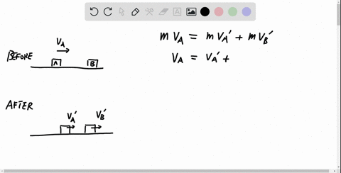 SOLVED: Two carts of equal mass are on a horizontal, frictionless air track. Initially cart A is ...