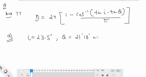 SOLVED:The formula \sin \sigma=\tan \delta \tan \phi only makes sense ...
