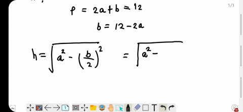 SOLVED:Find the dimensions of the isosceles triangle of largest area ...