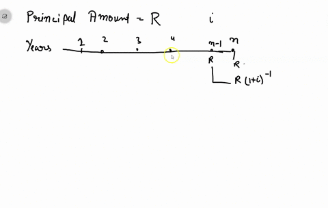 SOLVED:a. Draw a time line as in Example 1 to show that the present ...