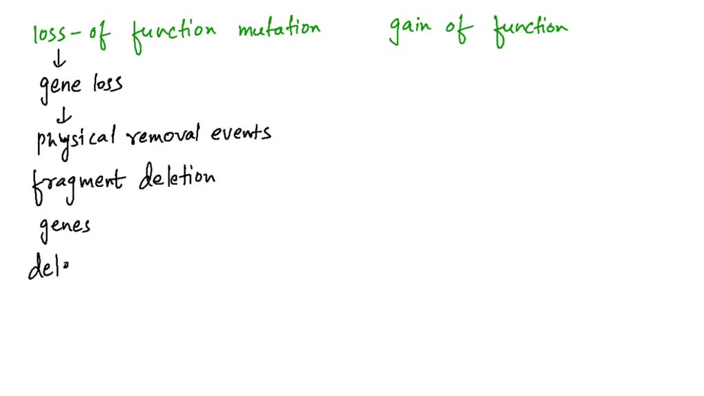 Solved For Genes That Control Pathways Of Development Loss Of Function