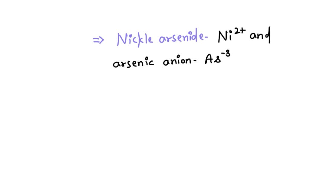 SOLVED:The unit cell for nickel arsenide is shown below. What is the ...