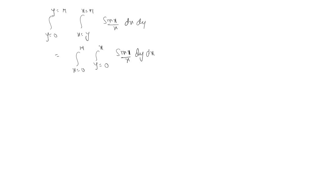 SOLVED:Observe that the inside integral cannot be expressed in terms of ...