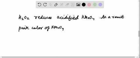 SOLVED:Which of the following is reduced by hydrogen peroxide in acidic ...