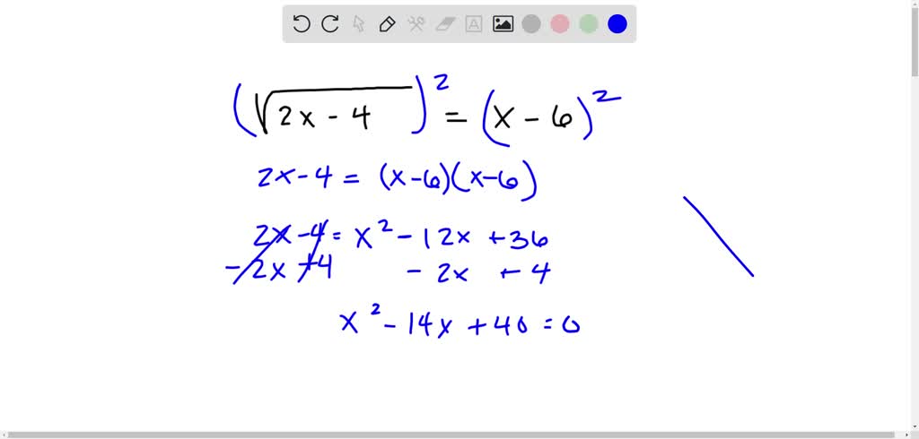 SOLVED:The square root of 4 less than twice a number is equal to 6 less ...