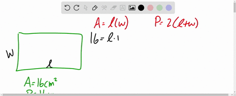 SOLVED:Draw and label the dimensions of each rectangle whose perimeter ...