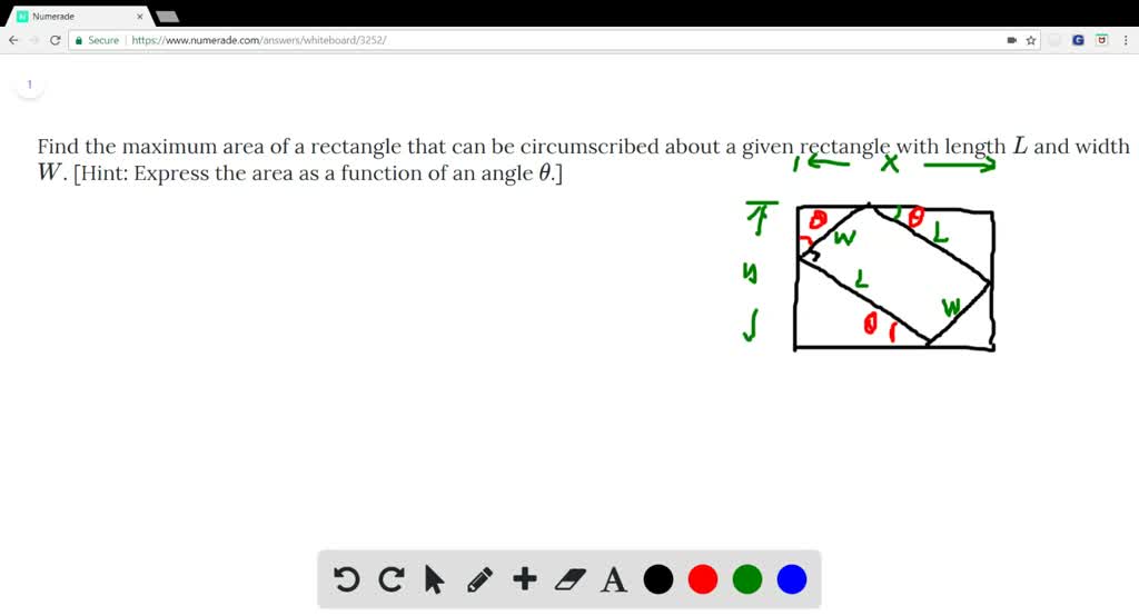 ⏩SOLVED:Find the maximum area of a rectangle that can be… | Numerade