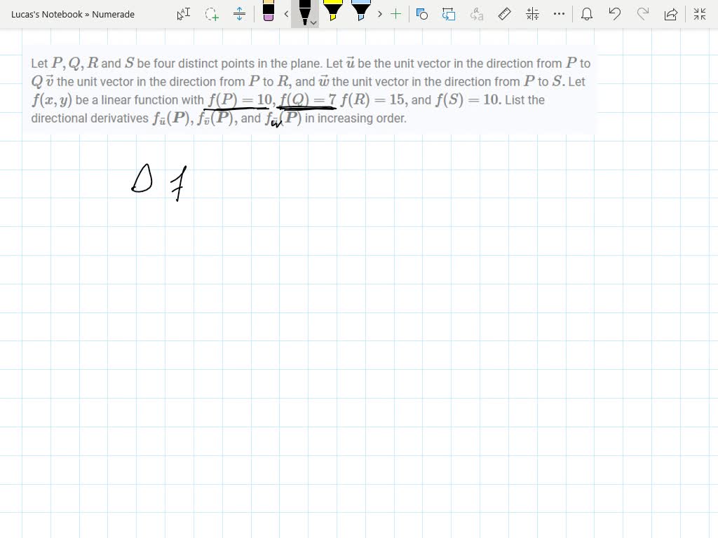SOLVED:Let P, Q, R and S be four distinct points in the plane. Let u⃗ ...