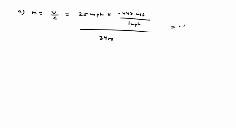SOLVED:Determine the Mach number of a car moving in standard air at a ...