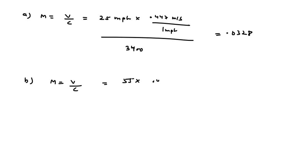 SOLVED:Determine the Mach number of a car moving in standard air at a ...