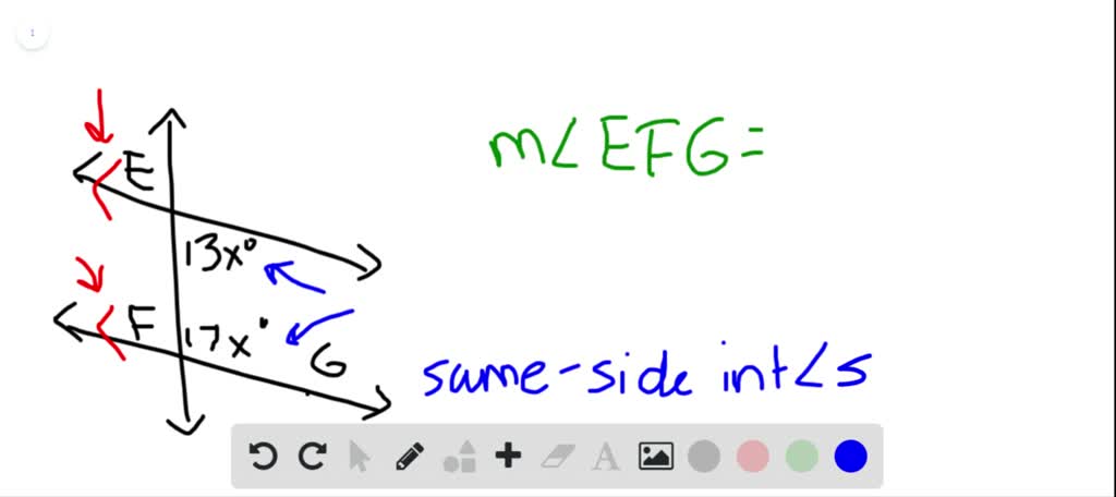 Find each angle measure. m ∠E F G (IMAGE CAN'T COPY) | Numerade