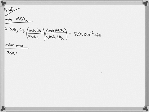 In an experiment, 1.056 g of a metal carbonate, containing an unknown ...