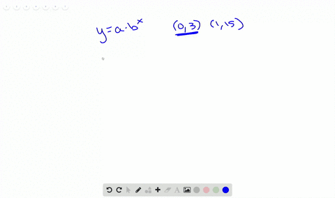 SOLVED:Write an exponential function for the graph that passes through ...
