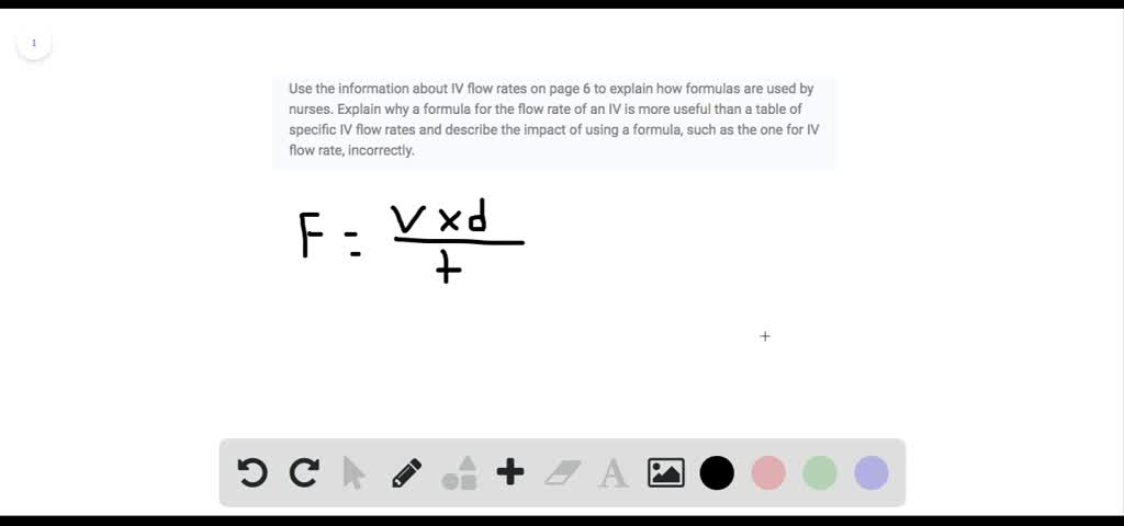 Use the information about IV flow rates on page 6 to explain how ...