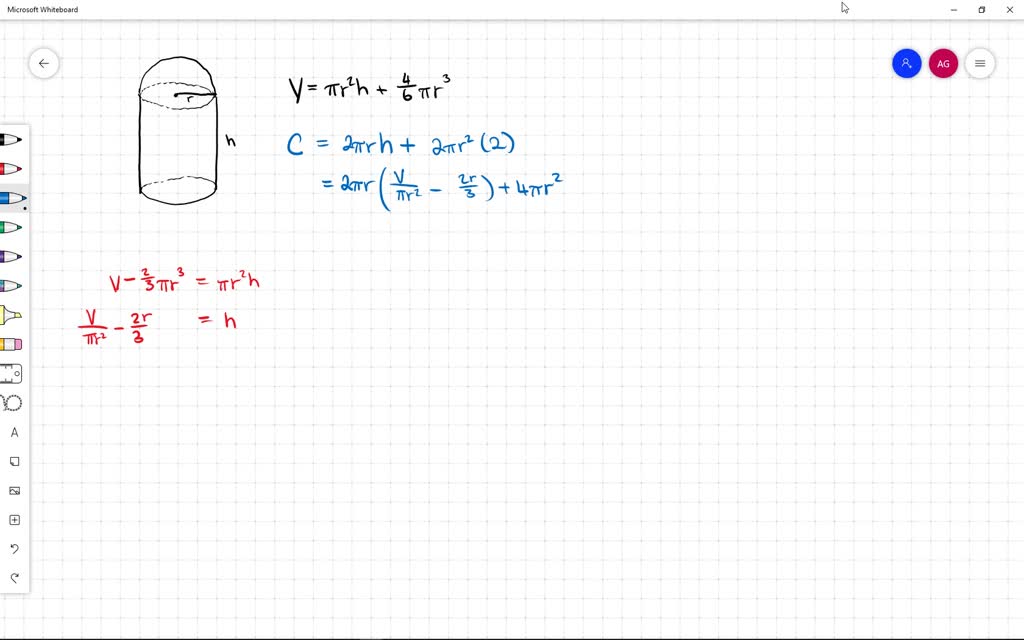 SOLVED:An observatory is to be in the form of a right circular cylinder ...
