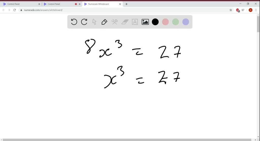 SOLVED Solve 8 X 3 27