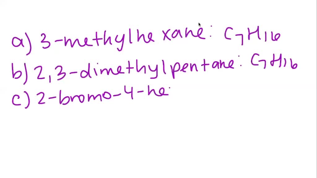 SOLVED Write Structural Formulas For The Following Organic Compounds solved-write-structural-formulas-for-the-following-organic-compounds