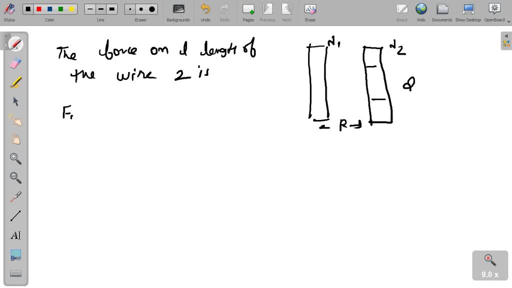 SOLVED:Two infinitely long parallel wires having linear charge densities λ1 and λ2 respectively ...