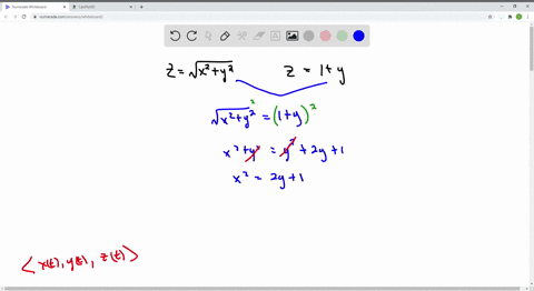 SOLVED:40-44 Find a vector function that represents the curve of ...