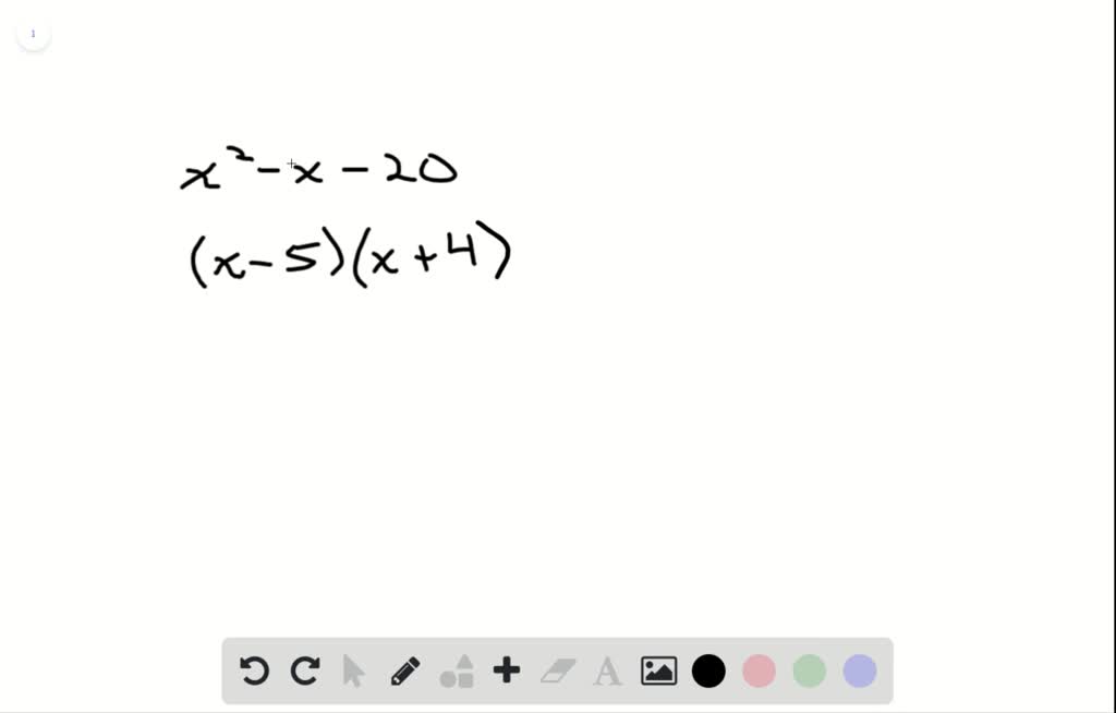 ⏩solved Match The Trinomial With A Correct Factorization X 2 X 20