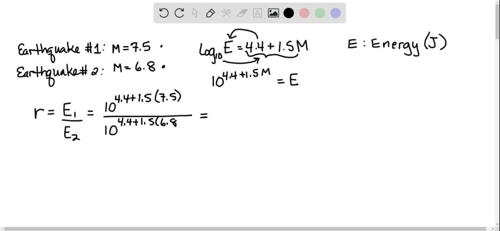 SOLVED:In 1956 the geologists Gutenberg and Richter developed the ...