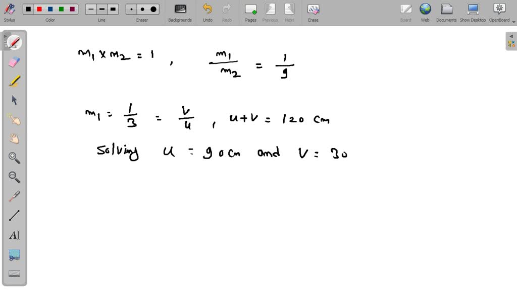 SOLVED:The focal length of the convex lens measured by Peter is (A) 22. ...