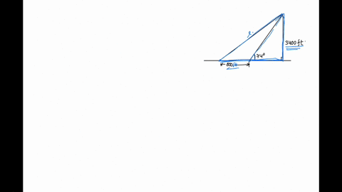 SOLVED:A steep mountain is inclined 74^∘ to the horizontal and rises ...