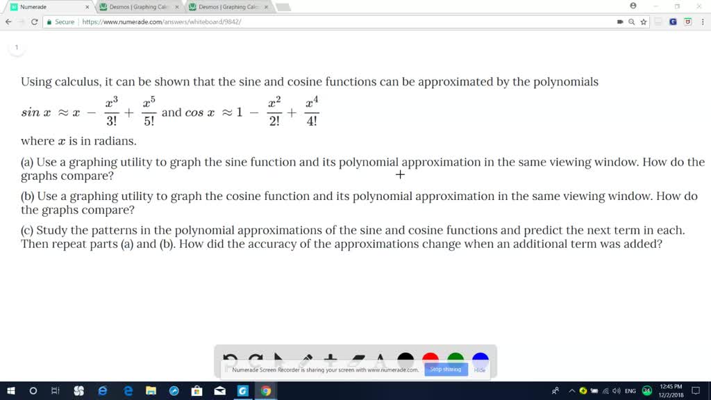 SOLVED:Using calculus, it can be shown that the sine and cosine ...
