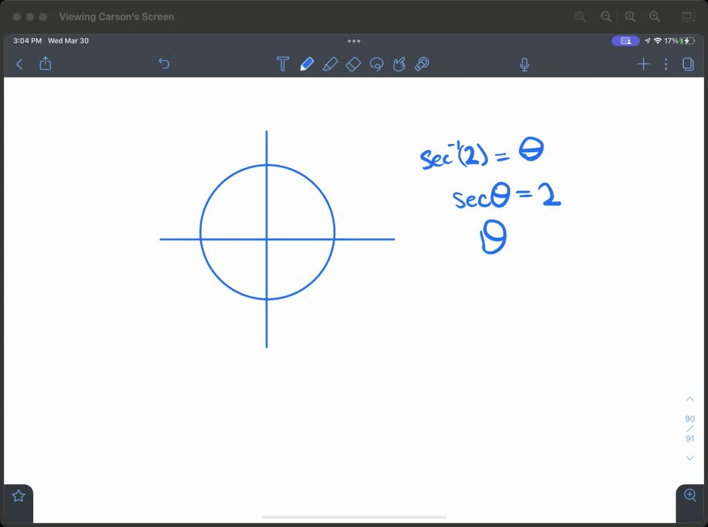 SOLVED:Evaluate the inverse function by sketching a unit circle, locating the correct angle and ...