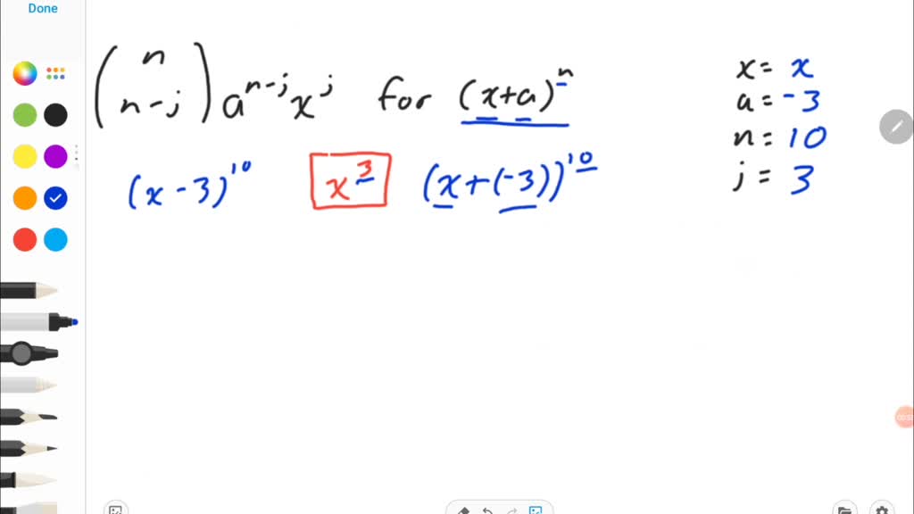 SOLVED The Coefficient Of X 3 In The Expansion Of x 3 10