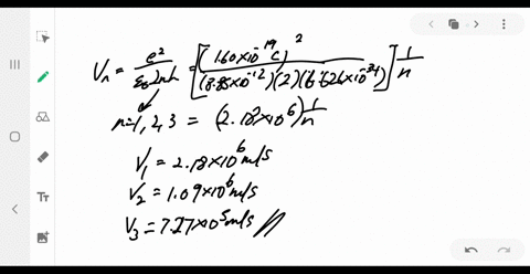 SOLVED:(a) Using the Bohr model, calculate the speed of the electron in a hydrogen atom in the n ...