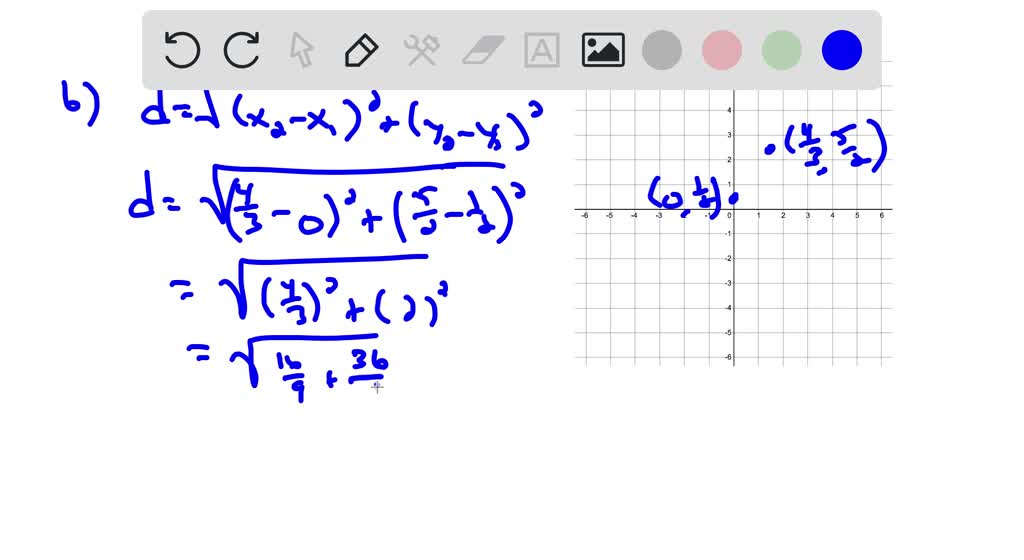 SOLVED:(a) plot the points, (b) find the distance between the points, and (c) find the midpoint ...