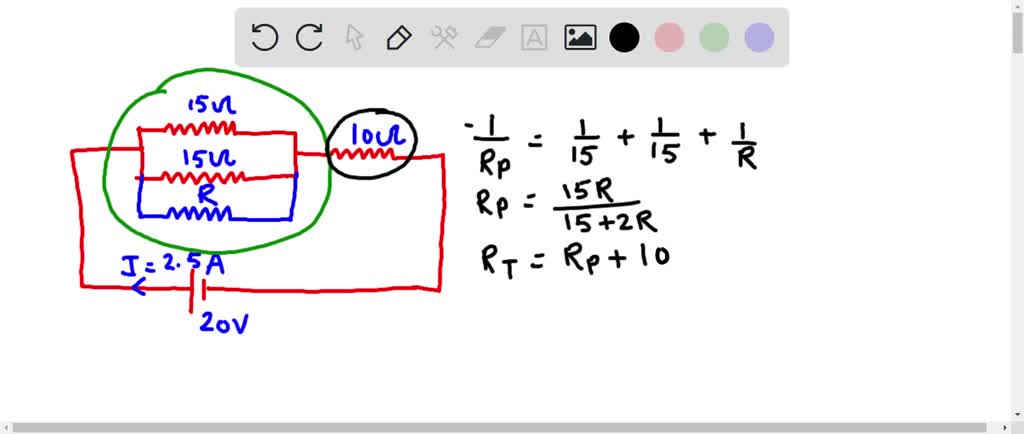 SOLVED:A resistor of 10 Ωis connected in series with two resistors each ...