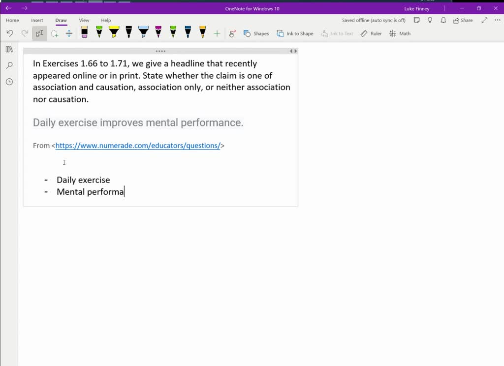 SOLVED:Daily exercise improves mental performance.