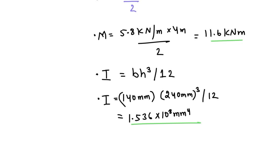 SOLVED:A simply supported beam 0.50 m long has a rectangular cross section of depth 2 c= 60 mm ...