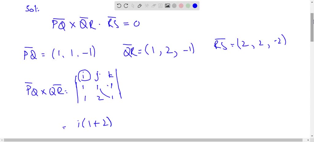 SOLVED:Prove that the four points having position vectors (2,1,0),(2,-2 ...