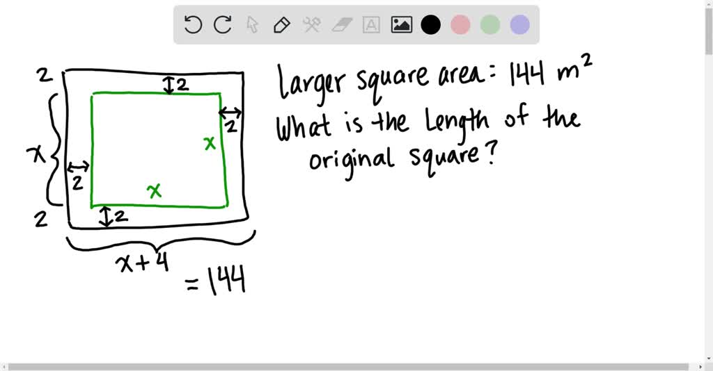 SOLVED:A square flower bed is to be enlarged by adding 2 meters on each ...