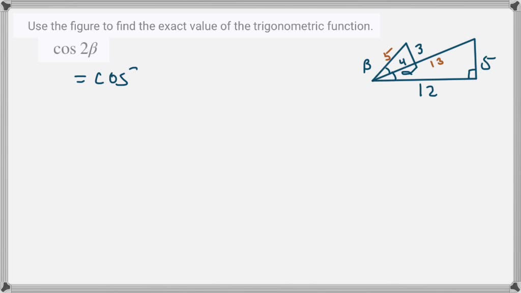Determine the value of the trigonometry functions in Figure 5-11. GRAPH CAN'T COPY. cosβ= | Numerade