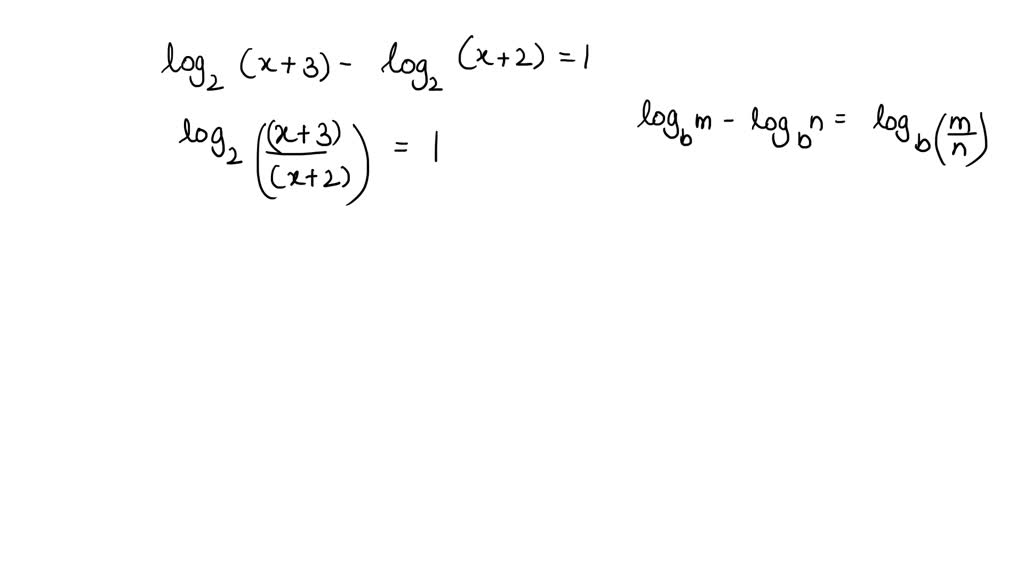 SOLVED:Solve the logarithmic equation: log(x+2)+logx=log3