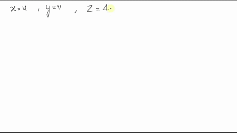 SOLVED:Sketch a graph of the parametric surface. x=u, y=v, z=4-u^2-v^2