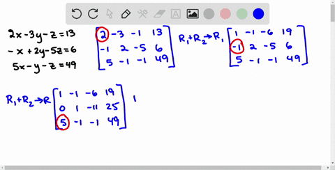 SOLVED:The system of linear equations has a unique solution. Find the solution using Gaussian ...