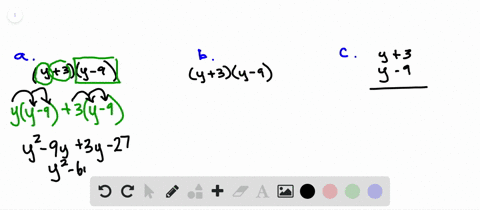 SOLVED:Multiply the following binomials using: (a) the Distributive ...