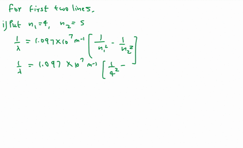 SOLVED:There is a Brackett series in the hydrogen spectrum where n1=4 ...