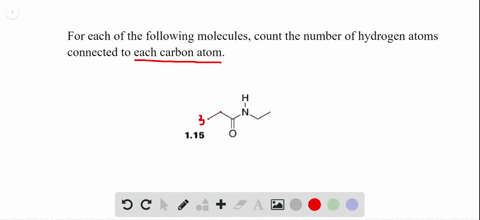 SOLVED:PROBLEMS For each of the following molecules, count the number ...