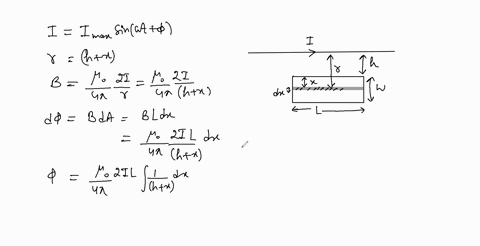 SOLVED:A long, straight wire carries a current that is given by I=Imax ...