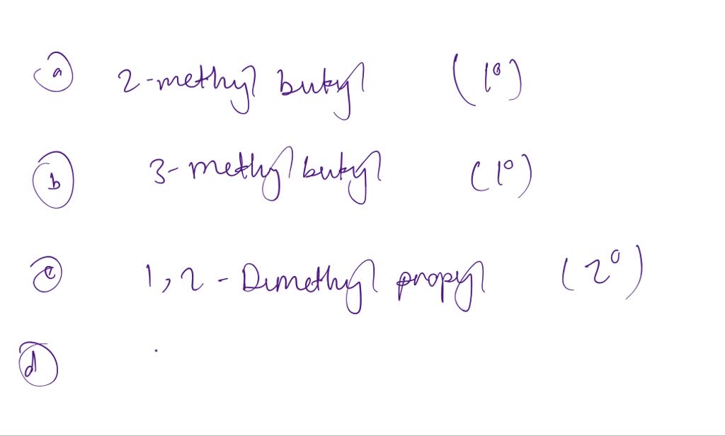 SOLVED:Give the structures and IUPAC names of all the C5 H11 alkyl ...