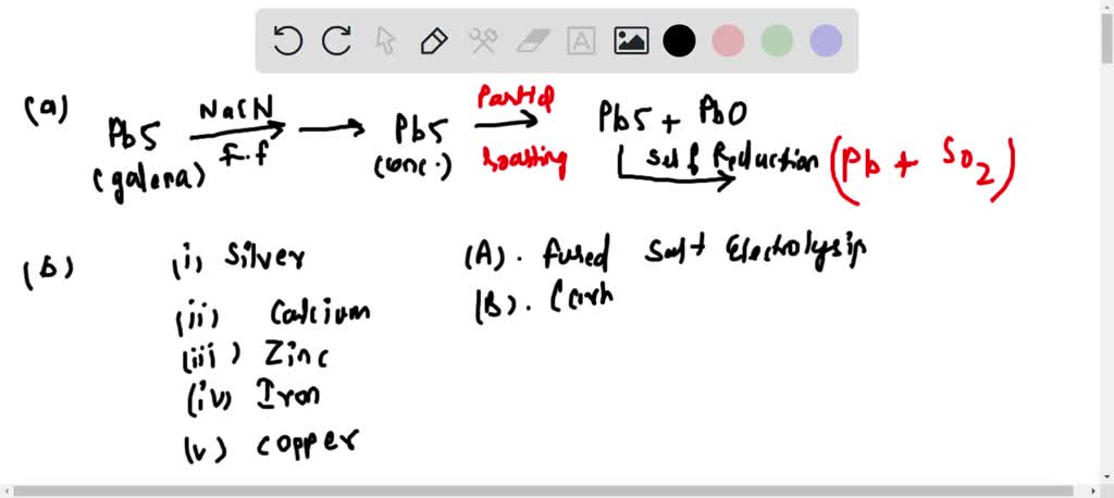 SOLVED:(a) Write the chemical equations involved in the extraction of ...