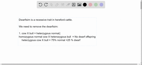 SOLVED:Dwarfism is a recessive trait in Hereford cattle. A rancher in ...