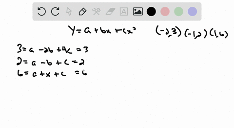 SOLVED:Find a, b, and c so that the graph of the parabola with equation ...